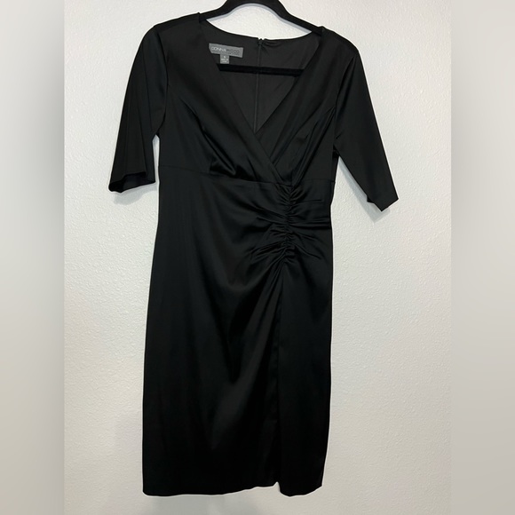 Donna Ricco | Dresses | Donna Ricco New York Black Satin Look Dress ...